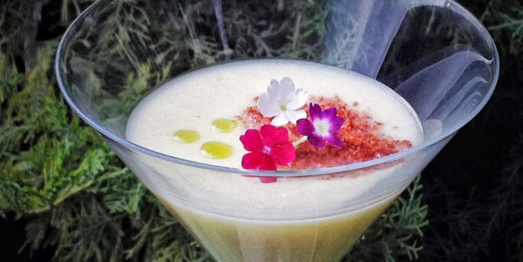 Crema de melón de la Mancha, con aceite y jamón- Receta Repagas
